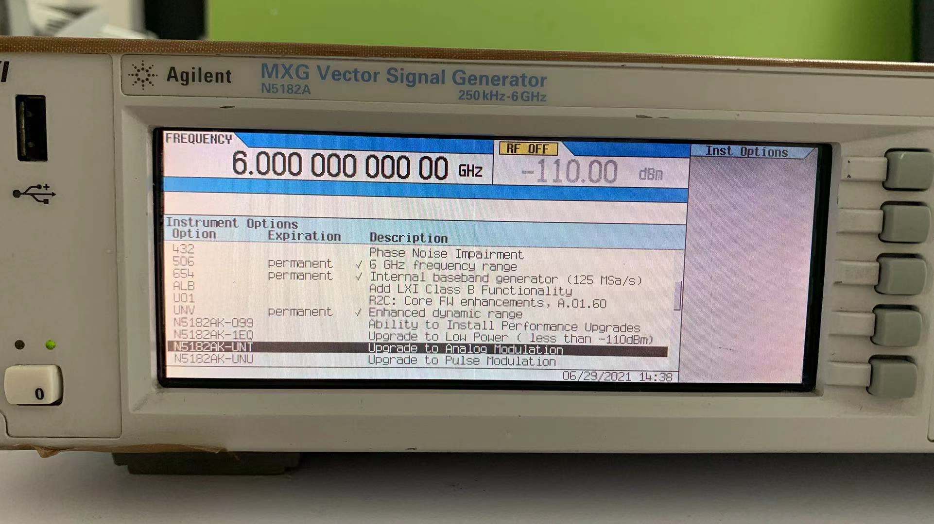 N5182A信号源 - 安瑞泰仪器销售租赁维修回收